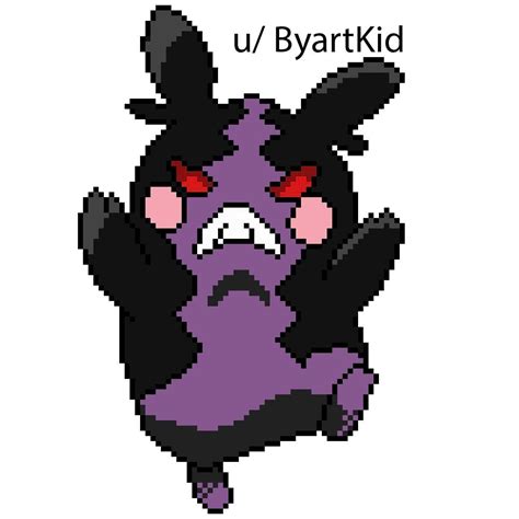 Created A Hangry Morpeko Pixelmon Trying To Use Colour Palette Similar To Goldsilver Whatd Ya