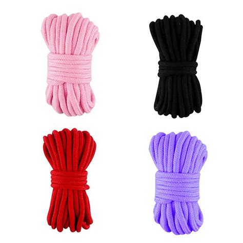 4 Colour Soft Cotton Rope Handcuffs For Adults Bdsm Bondage Sex Games To Binding Binder Cord 