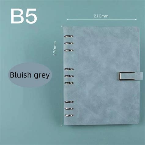 A5b5 Leather Binder Notebook Refillable Notebook Hand Ledgers Kraft College School Notebook
