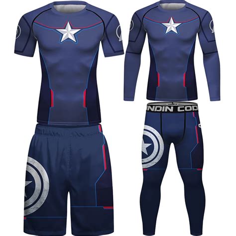 Mannen Compressie Sport Pak Boksen Hardlopen Set Mma Rashguard Training Sportkleding Workout