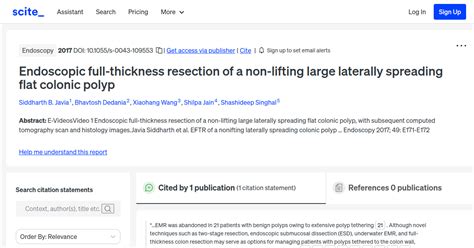 Endoscopic Full Thickness Resection Of A Non Lifting Large Laterally