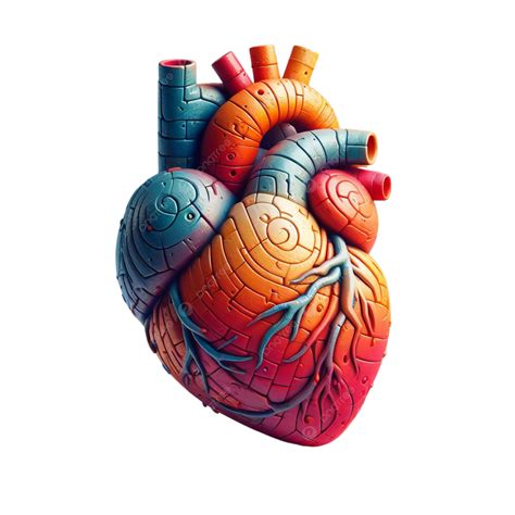 Colorful 3d Heart Visualization For Medical Presentations And Patient Education Colorful 3d