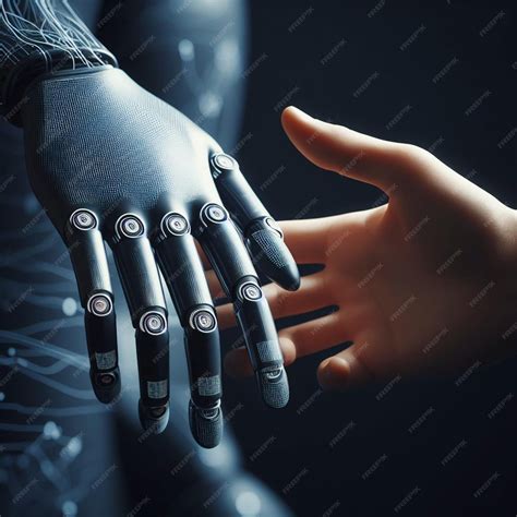 Premium Photo Human And Artificial Intelligence Collaboration For Future Technology Growing