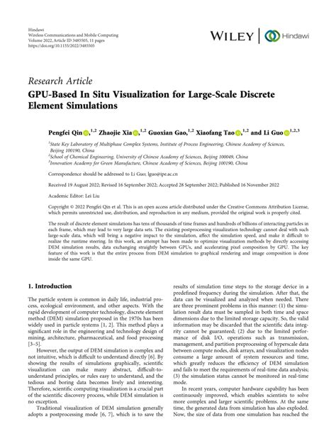 Pdf Gpu Based In Situ Visualization For Large Scale Discrete Element