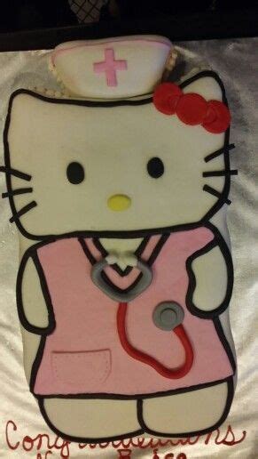 Hello Kitty Nurse Graduation Cake Fondant Hello Kitty With Stethoscope