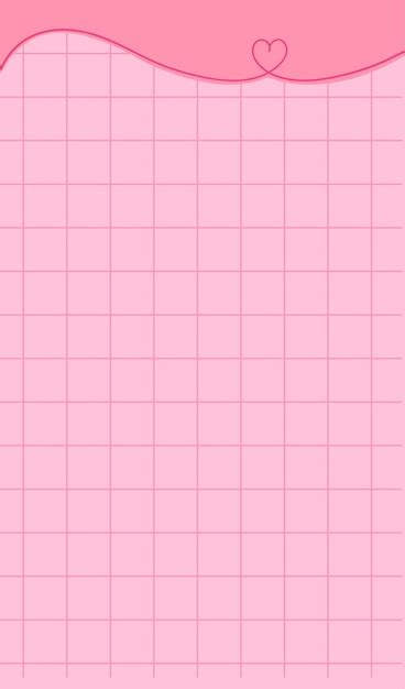 Premium Vector Cute Grid Background With Hearts Vector