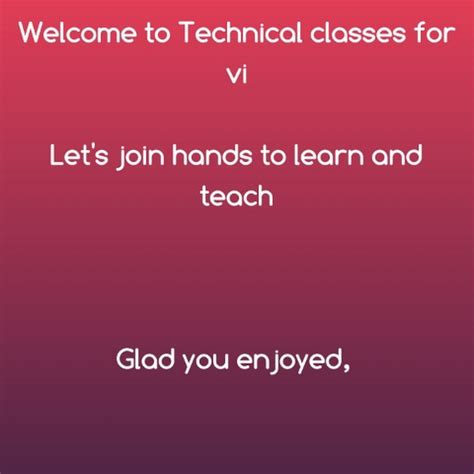 Technical Classes For V I Youtube