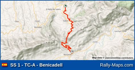 Ss 1 Tc A Benicadell Stage Map Rally Ciutat De Gandía 2024 🌍 Rally
