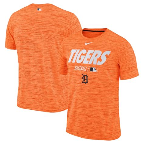 Mens Detroit Tigers Nike Orange Authentic Collection Velocity Team