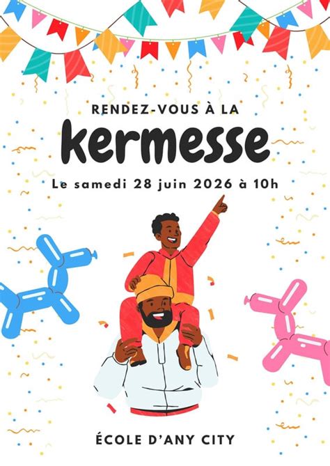 Kermesse Modèles Gratuits à Personnaliser Canva