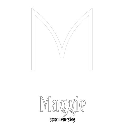Maggie Free Printable Name Stencils With 6 Unique Typography Styles And