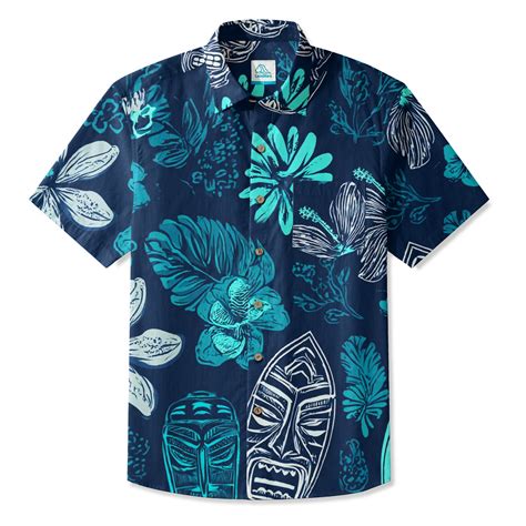 Leosware® Mens Hawaiian Shirt Short Sleeve Button Up Breathable And Qui
