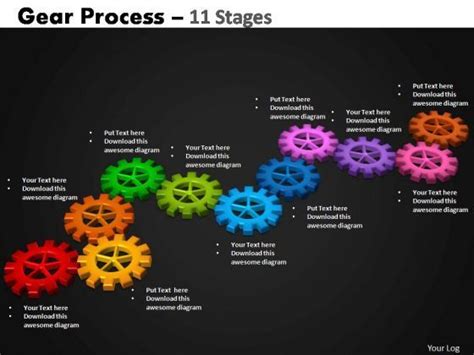 PowerPoint Design Slides Editable Gears Process Ppt Design Slides