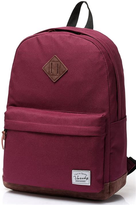Vaschy Classic School Backpack Burgundy Artock Australia
