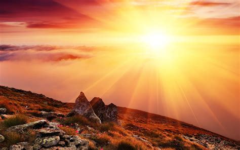 Download Take A Moment To Enjoy The Peaceful Sunrise Over Rocky