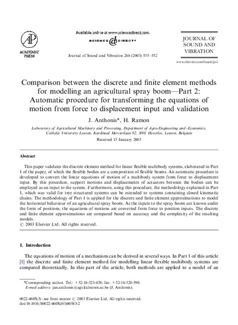 Pdf Comparison Between The Discrete And Finite Element Methods For