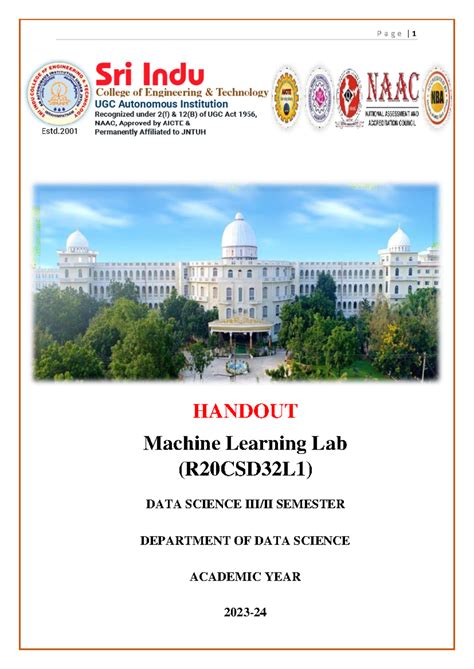r20csd32l1 machine learning laboratory manual handout machine