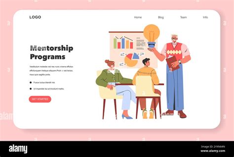 Mentorship Concept Elderly Mentor Sharing Knowledge With Young