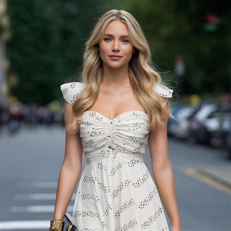 Premium Photo Vogue Beautiful Blonde In Cute Dress