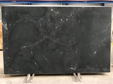 Infinity Black Quartzite Slabs Stone For Flooring Tiles Fulei Stone