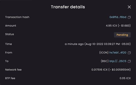 Pending Transaction Doesnt Update When On Transfer Details · Issue