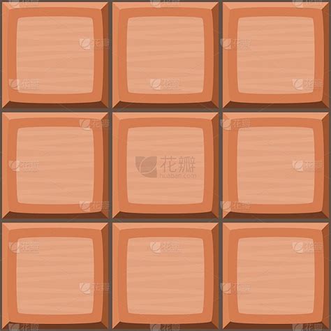 卡通手淹死橙色无缝装饰瓷砖纹理素材 花瓣网