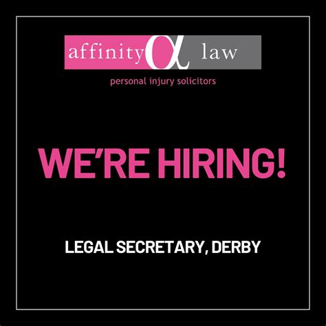 📣 Were Hiring 📣 Affinity Law Are Looking For A Diligent Courteous And