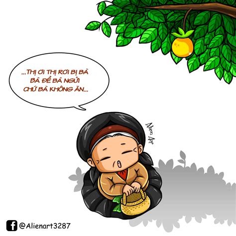 Chibi Truyện Bà Cụ Và Quả Thị Alien Art Diễn đàn Designer Việt Nam