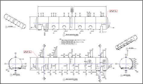Horizontal 3 Phase Separator Design Drawing