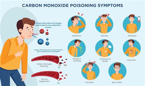 Carbon Monoxide Poisoning Symptoms Warning Signs And Health Risks 53212704 Vector Art At Vecteezy