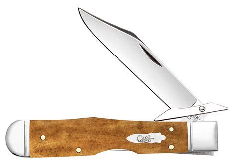 Case Xx Antique Smooth Bone Cheetah Cub Lockback Folding Knife With