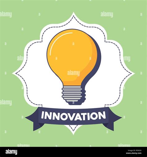 Decorative Frame With Light Bulb Icon Over Green Background Colorful