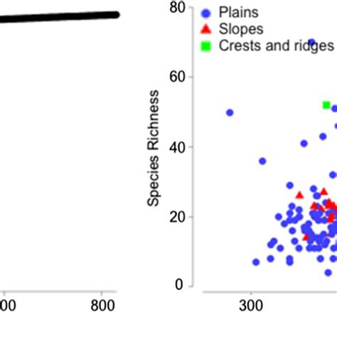 Species Accumulation Curve A And Scatterplot Of Relevé Species