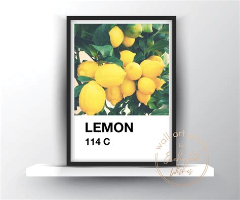 Pantone Lemon Print Wall Art