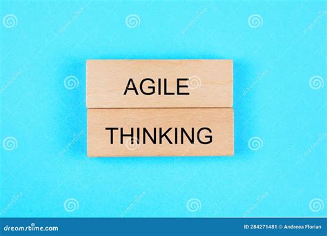 words agile thinking on wooden blocks stock image image of concept