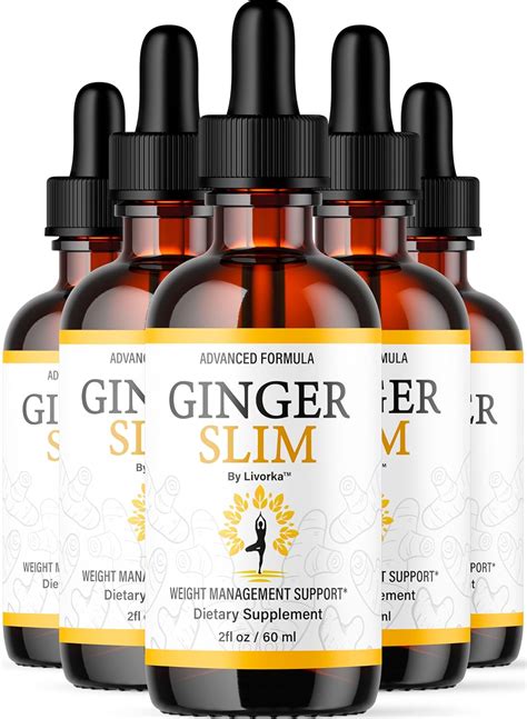 5 Pack Ginger Slim Drops Official Gingerslim Droppers