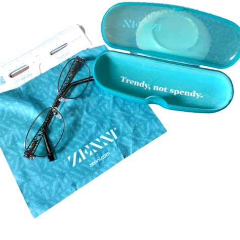 Zenni Glasses With Teal Case And Accessories Gem