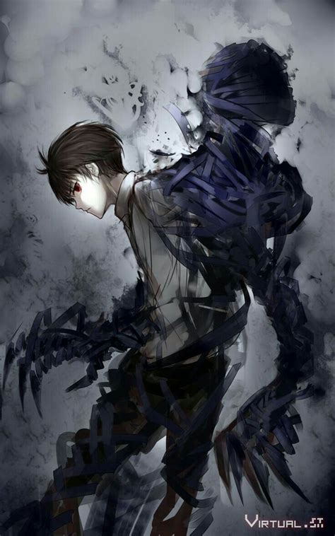 Anime Boy Darkness Shadows Bandages Mummy Monster Demon Anime Guys