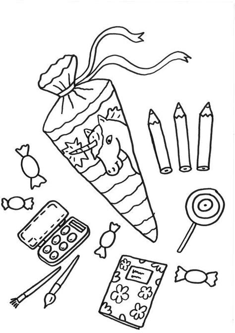 Ausmalbild 20 Schöne Malvorlagen Zur Einschulung Schulsachen Ausmalen
