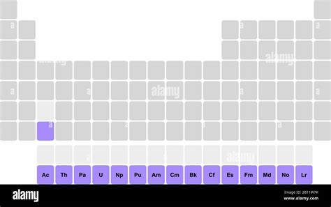 Table Of Elements Actinide Series Vector Illustration Backdrops Stock