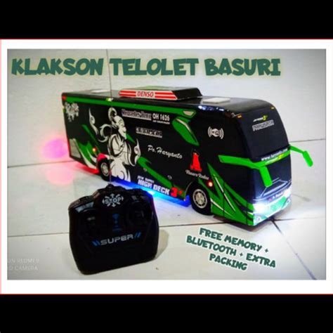 Jual Mobil Bus Bis Telolet Haryanto Bima Ijo Miniatur Rc Remot Full Led Sni Bus Non Lampu Non