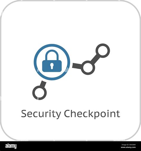 Security Checkpoint Icon Flat Design Stock Vector Image And Art Alamy
