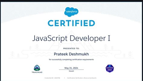 🎉 Excited To Announce That Ive Earned The Salesforce Javascript