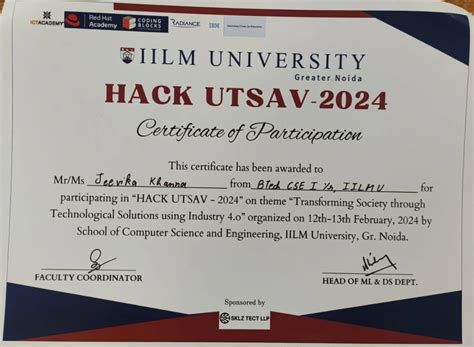 Hackathon Techinnovation Teamwork Jeevika Khanna