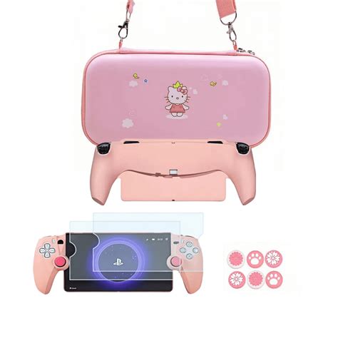 Gutia Pink Kitty Hard Carrying Shell Case For Playstation Portal Remote