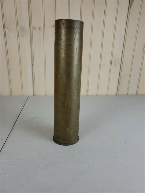 Vintage Ww2 Brass Artillery Shell Casing 75mm Lot 1407 Nyab 2060943969