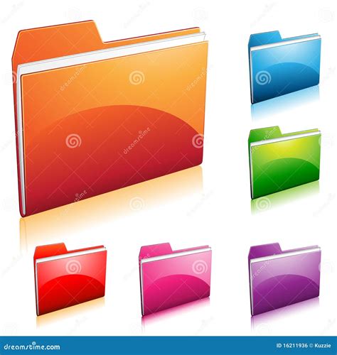 Folder Icon Stock Vector Illustration Of Search Reflection 16211936
