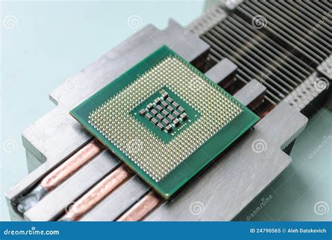 Passive Cooling Radiator With Processor Stock Image Image Of Cool