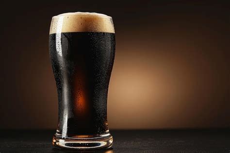 Tall Glass Of Dark Beer Premium Ai Generated Image