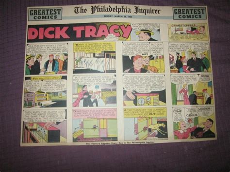 1950 6 Weeks Dick Tracy Assorted Sunday Newspaper Color Comic Strips